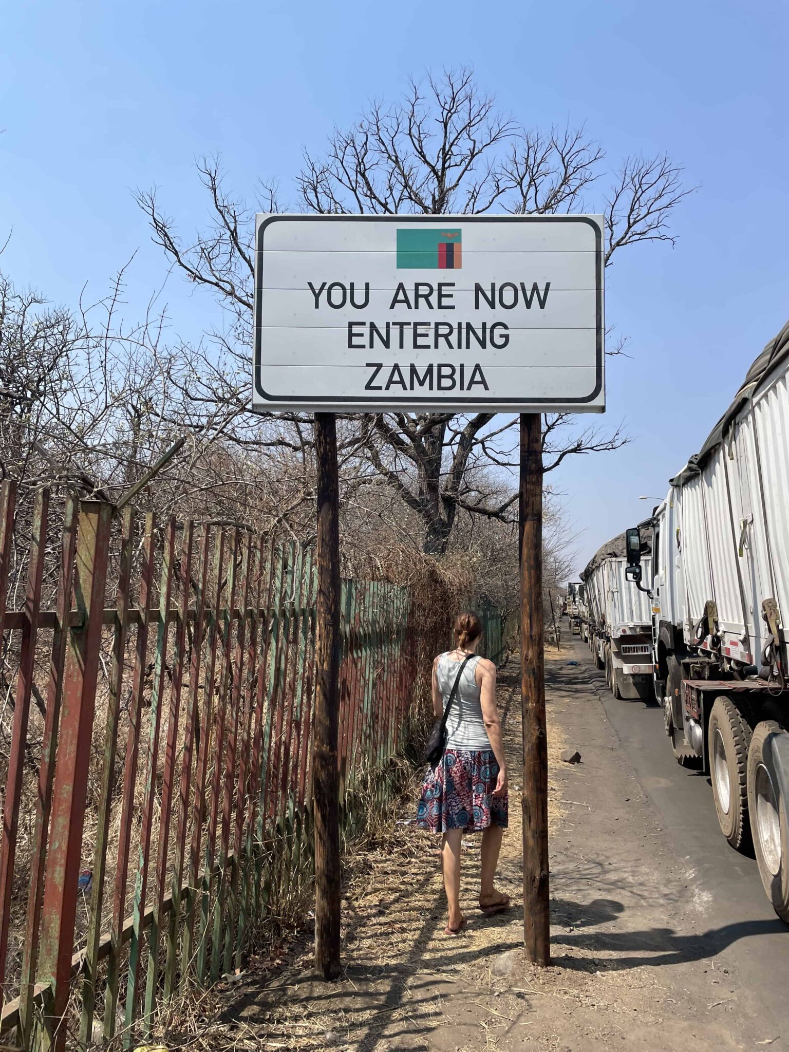 Crossing the border from Botswana to Zambia - WhirledAway